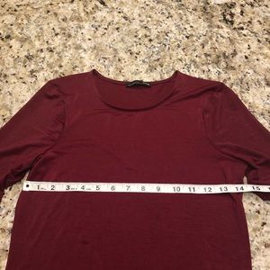 Zara | Tops | Zara Maroon Basic Top | Poshmark
